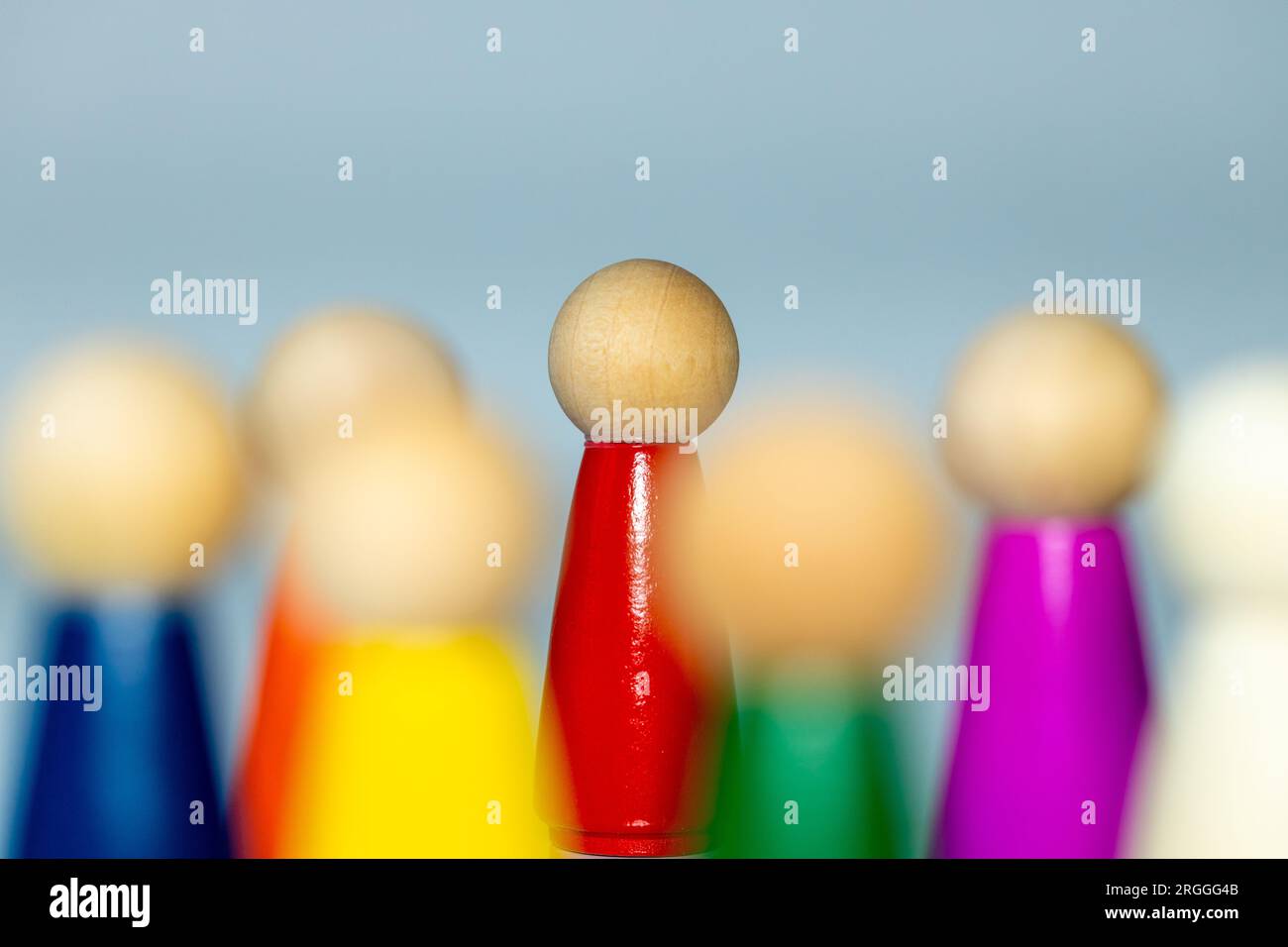 Colorful symbols of people, icon of a multicultural team, Meeting in a ...