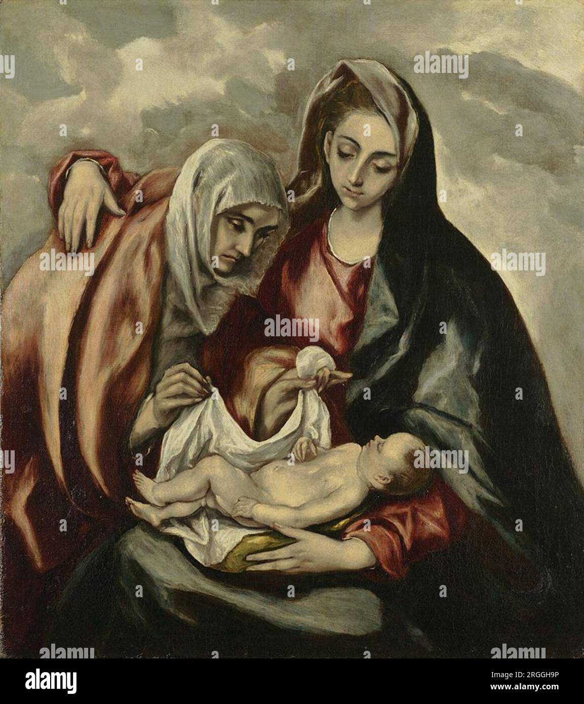 The Virgin and Child with Saint Anne circa 1600 by El Greco Stock Photo ...