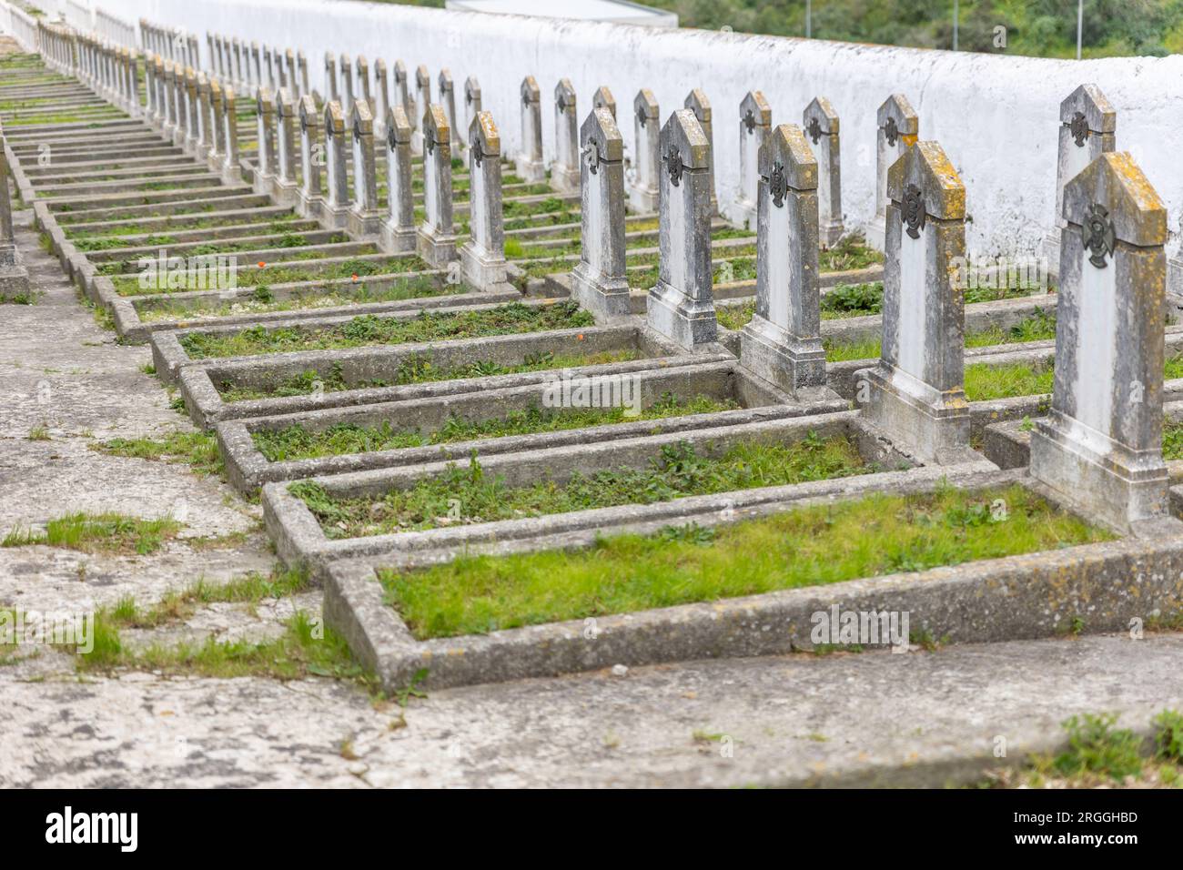 February 22, 2023 Lisbon, Portugal: Alto de Sao Joao Cemetery - Graves ...