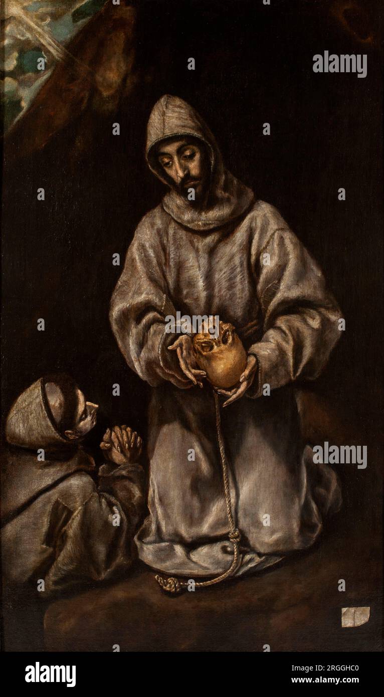 St Francis and Brother Leo Meditating on Death Segunda mitad del siglo ...
