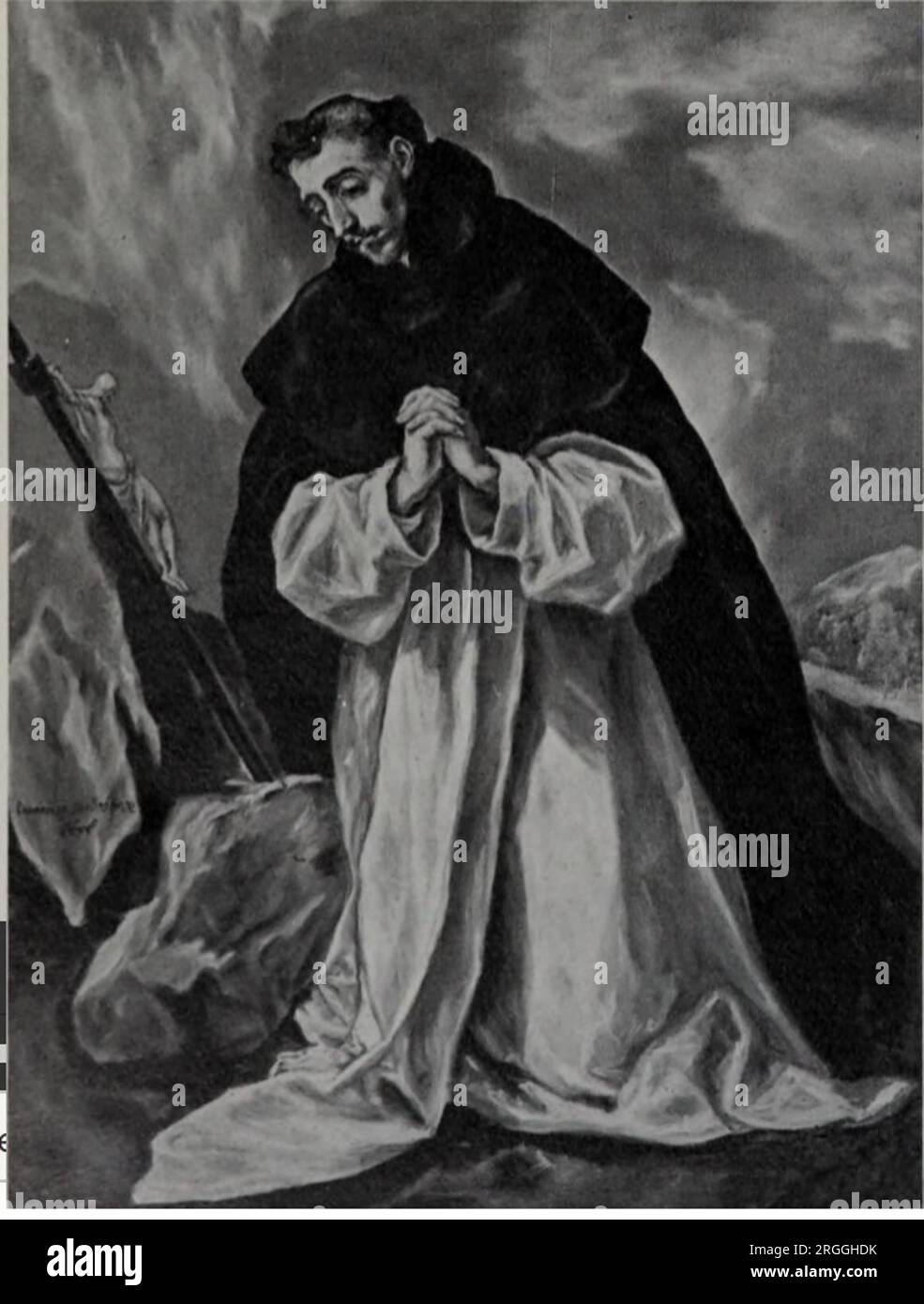 Saint Dominic in Prayer circa 1600 by El Greco Stock Photo - Alamy