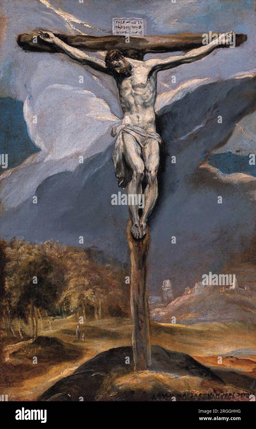 Christ on the Cross between circa 1570 and circa 1577 by El Greco Stock ...