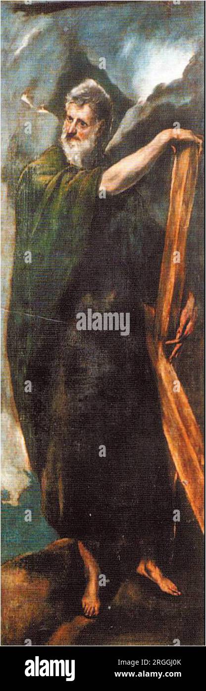 Apostle Andrew at full-length between circa 1591 and circa 1592 by El ...