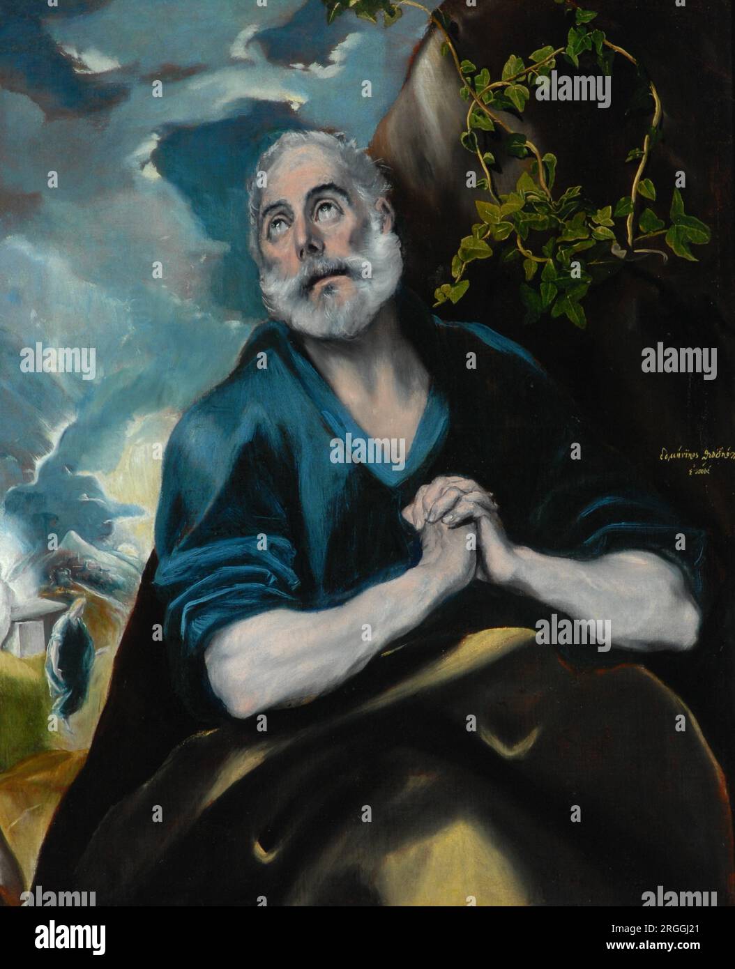The Tears of Saint Peter between 1580 and 1589 by El Greco Stock Photo ...