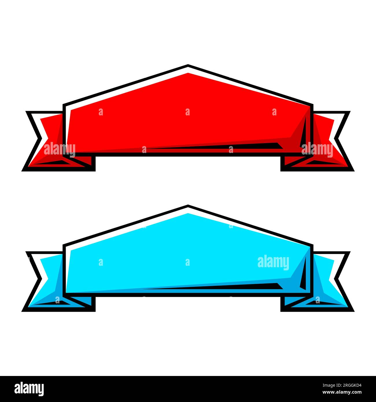 Illustration of cartoon ribbons. Pop art creative image Stock Vector ...