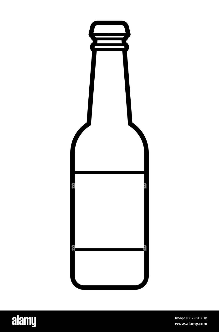 Beer Bottle Outline Clipart