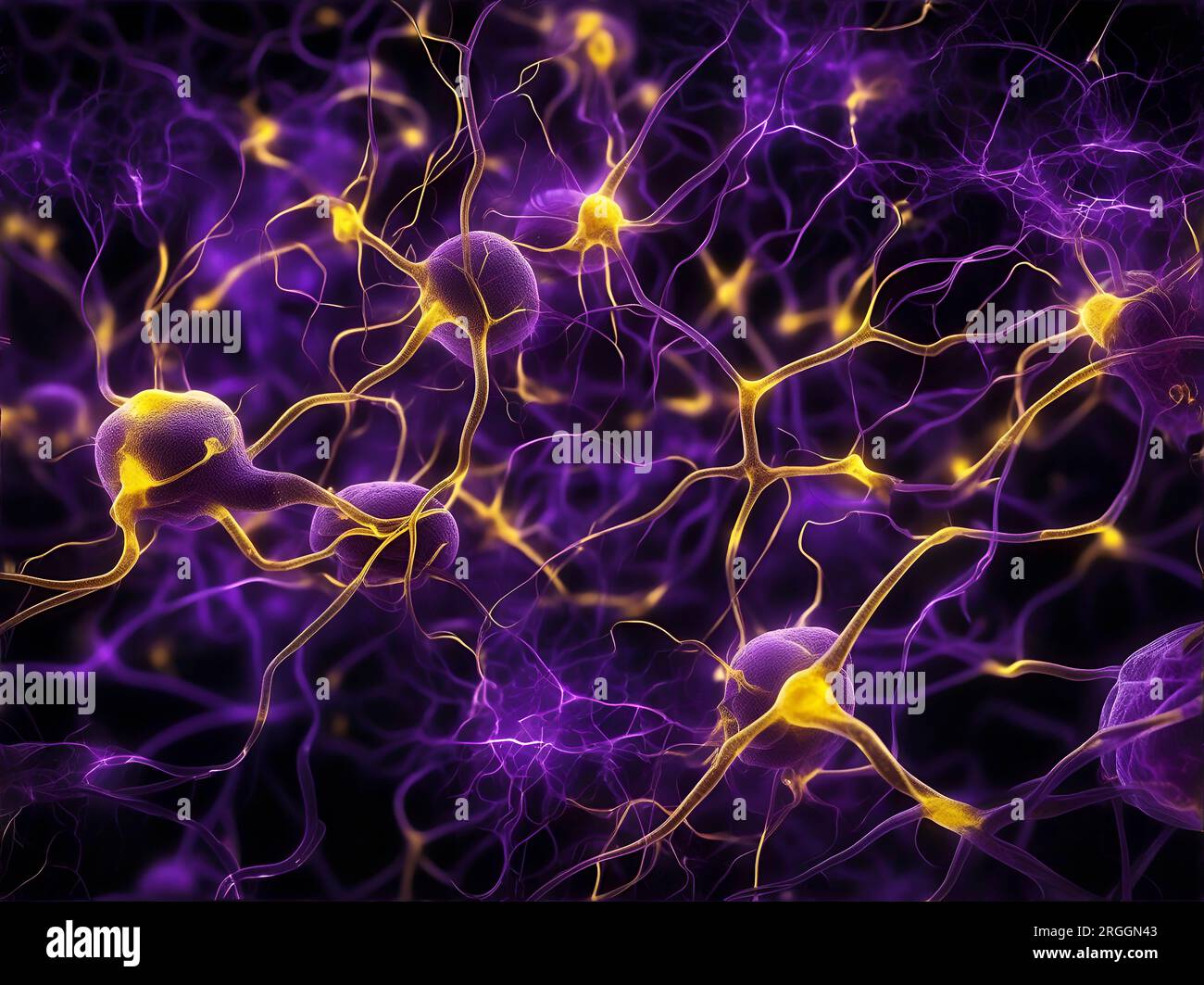 Neuronal Network With Electrical Activity Of Neuron Cells Generative Ai