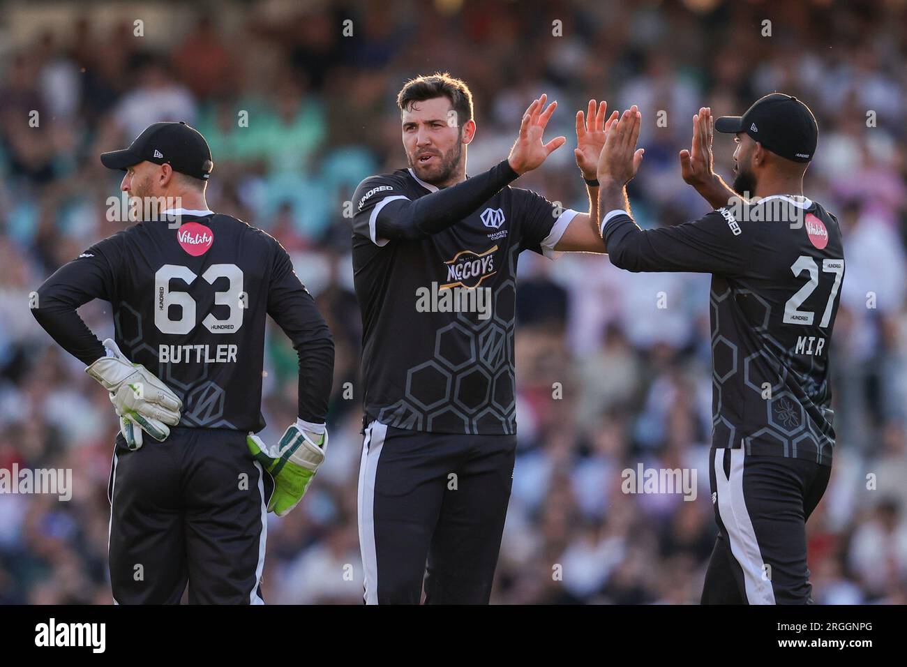 London, England. 9th August, 2023. Manchester Orginals' Jamie Overton ...