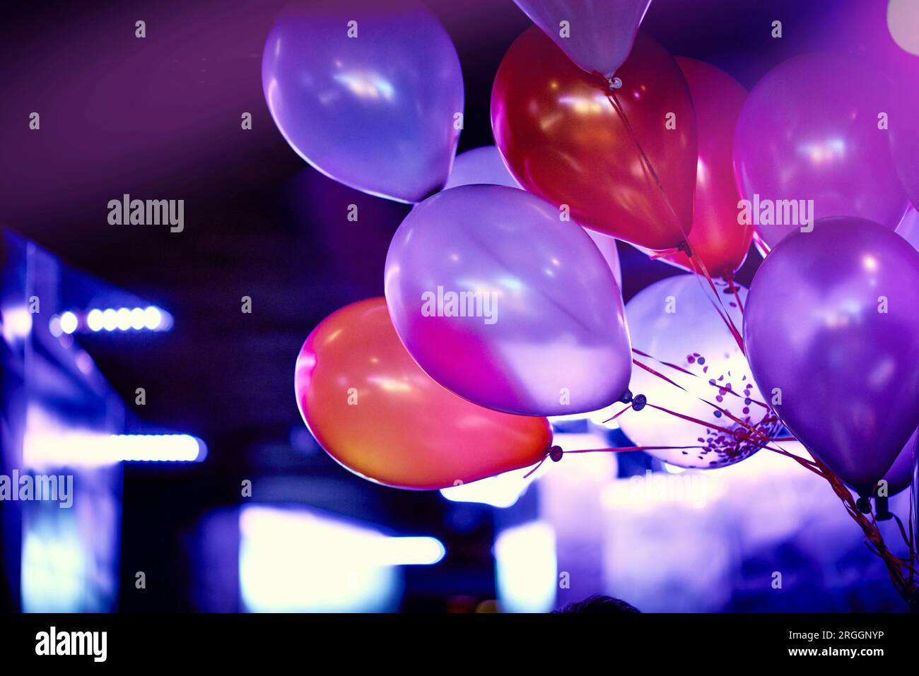 Balloons at nightclub Stock Photo - Alamy