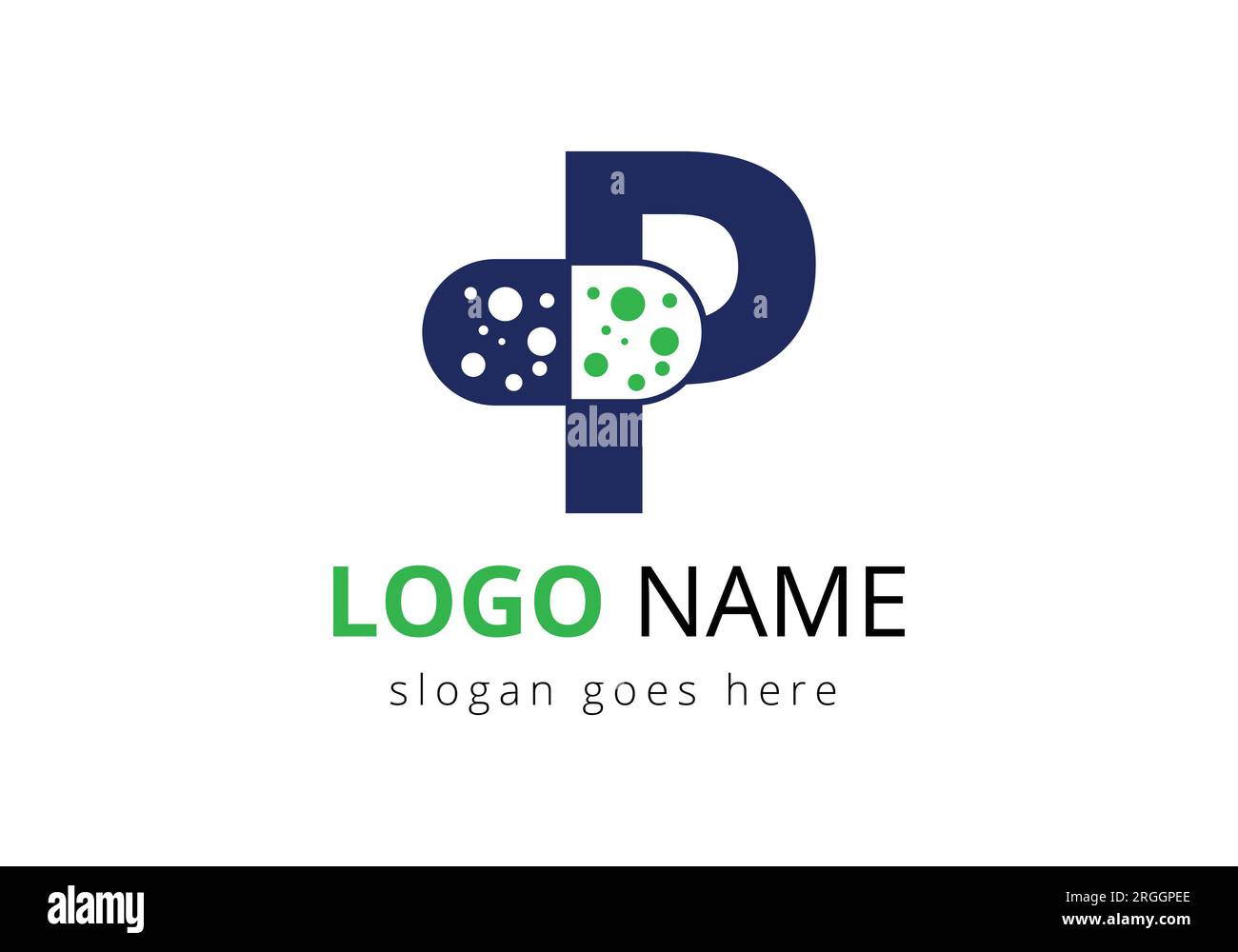 Letter P Medicine Tablet Logo Concept for Healthcare Logo Sign Vector ...