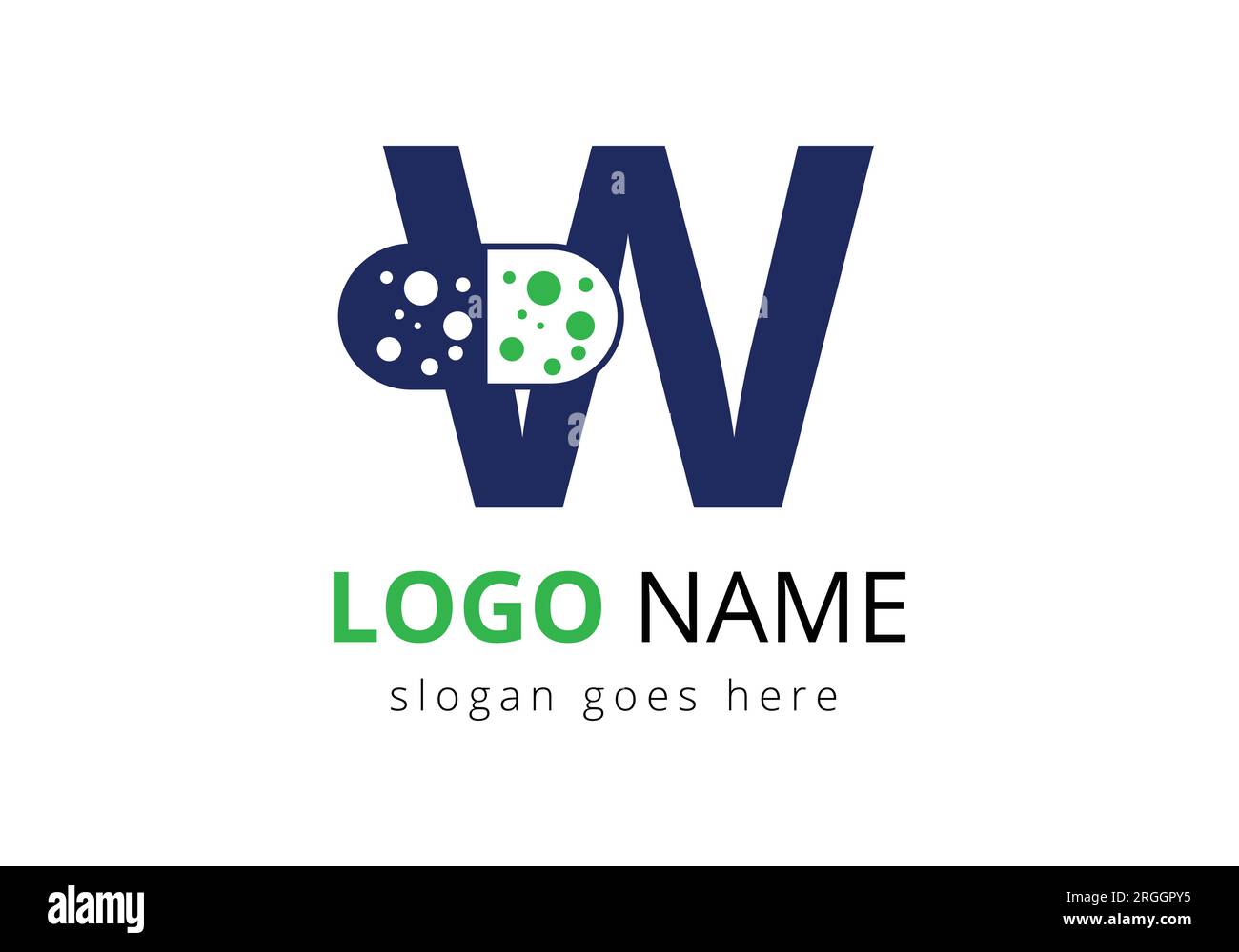 Letter W Medicine Tablet Logo Concept for Healthcare Logo Sign Vector ...