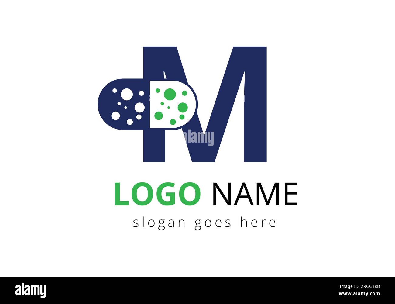 Letter M Medicine Tablet Logo Concept for Healthcare Logo Sign Vector ...