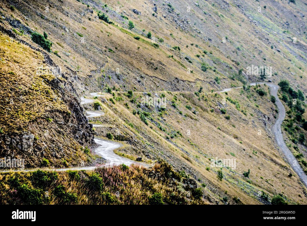 Road along mountains of Col de Sarenne, France Stock Photo - Alamy