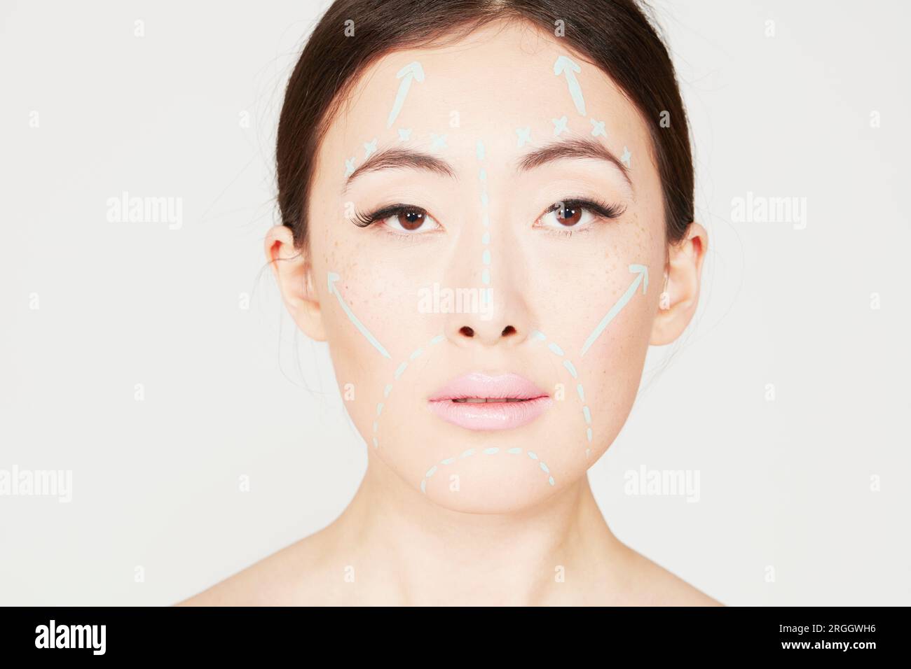 Young woman lines drawn hi-res stock photography and images - Alamy