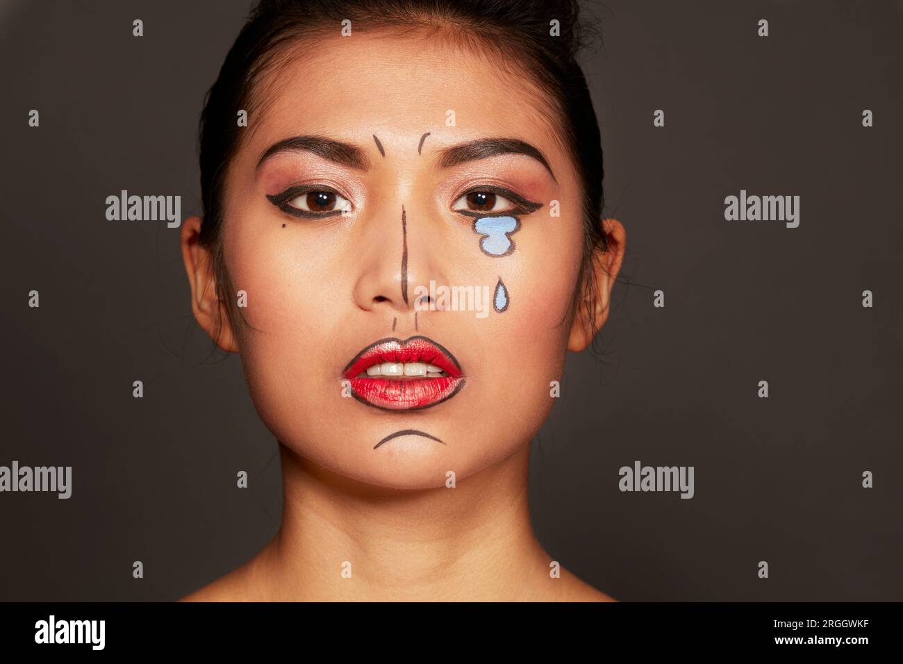 Headshot head shot portrait face paint hi-res stock photography and ...