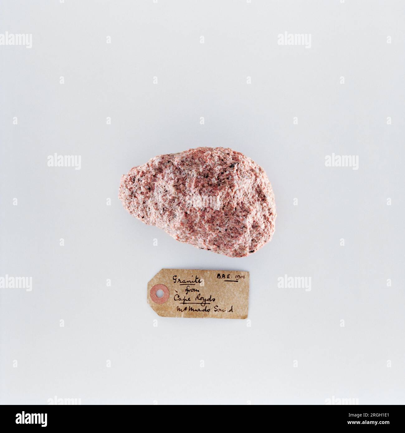 Granite rock with label Stock Photo - Alamy