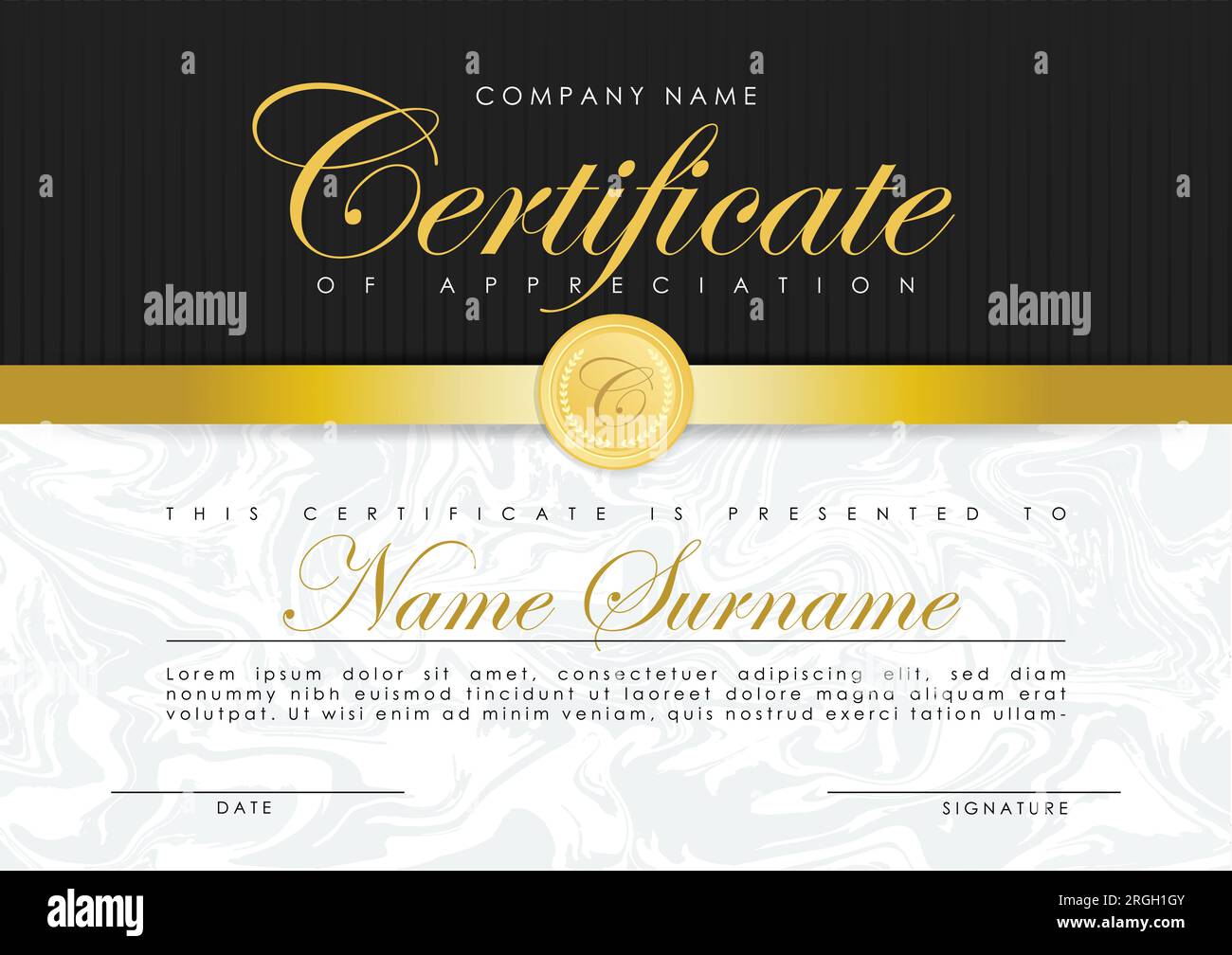 Gold Medal Certificate Template