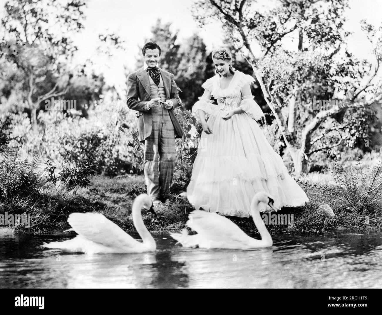 Fernand Gravet, Miliza Korjus, on-set of the Film, "The Great Waltz ...