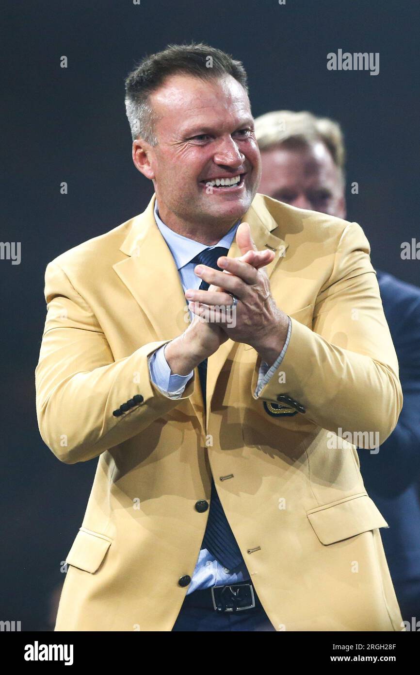 Canton, Ohio, USA. 4th Aug, 2023. Zach Thomas at the 2023 Hall of Fame ...