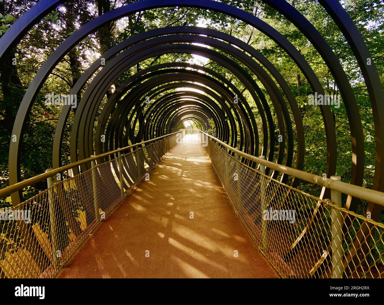 Slinky springs to fame bridge, also Rehberger Bridge Stock Photo - Alamy
