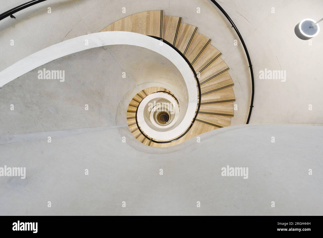 View directly above spiral staircase Stock Photo - Alamy
