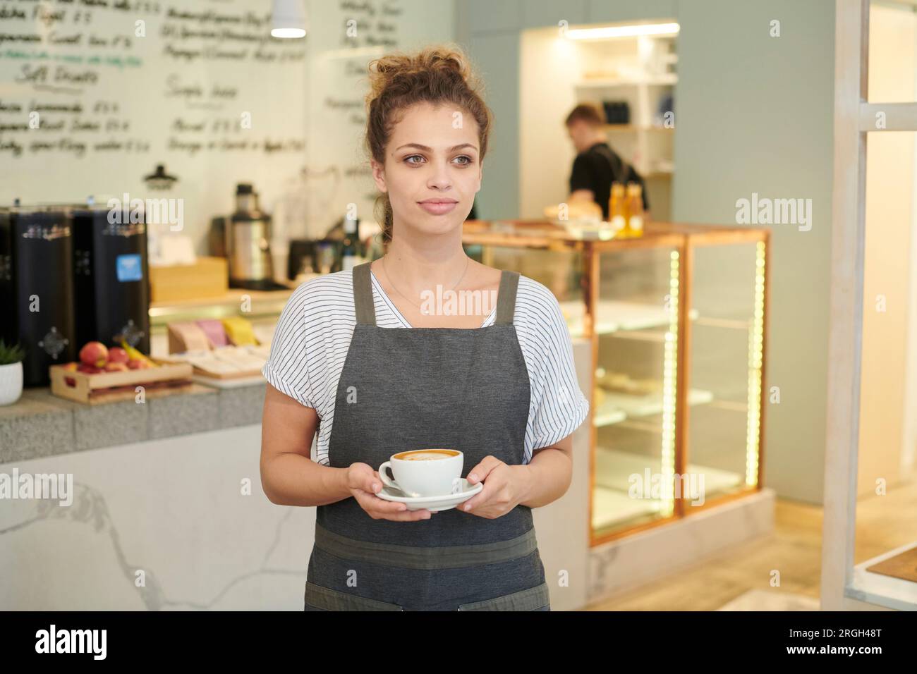 Portrait mid adult barista hi-res stock photography and images - Alamy
