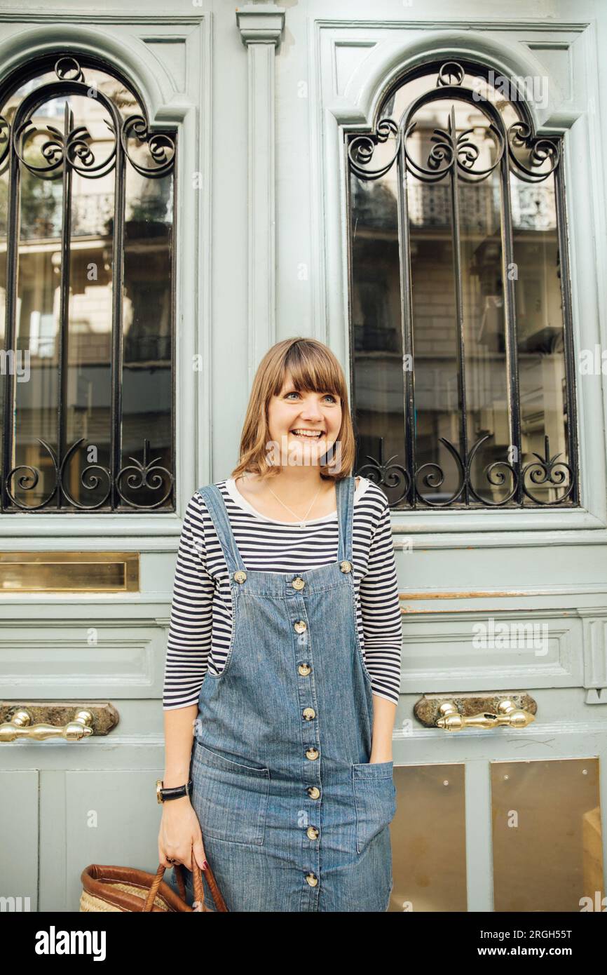 Front view joyful young woman hi-res stock photography and images - Alamy