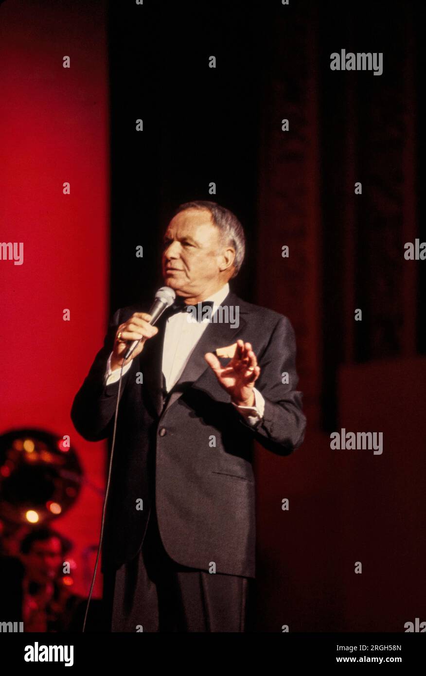 Frank Sinatra in performance, 1982. Photograph by Bernard Gotfryd ...