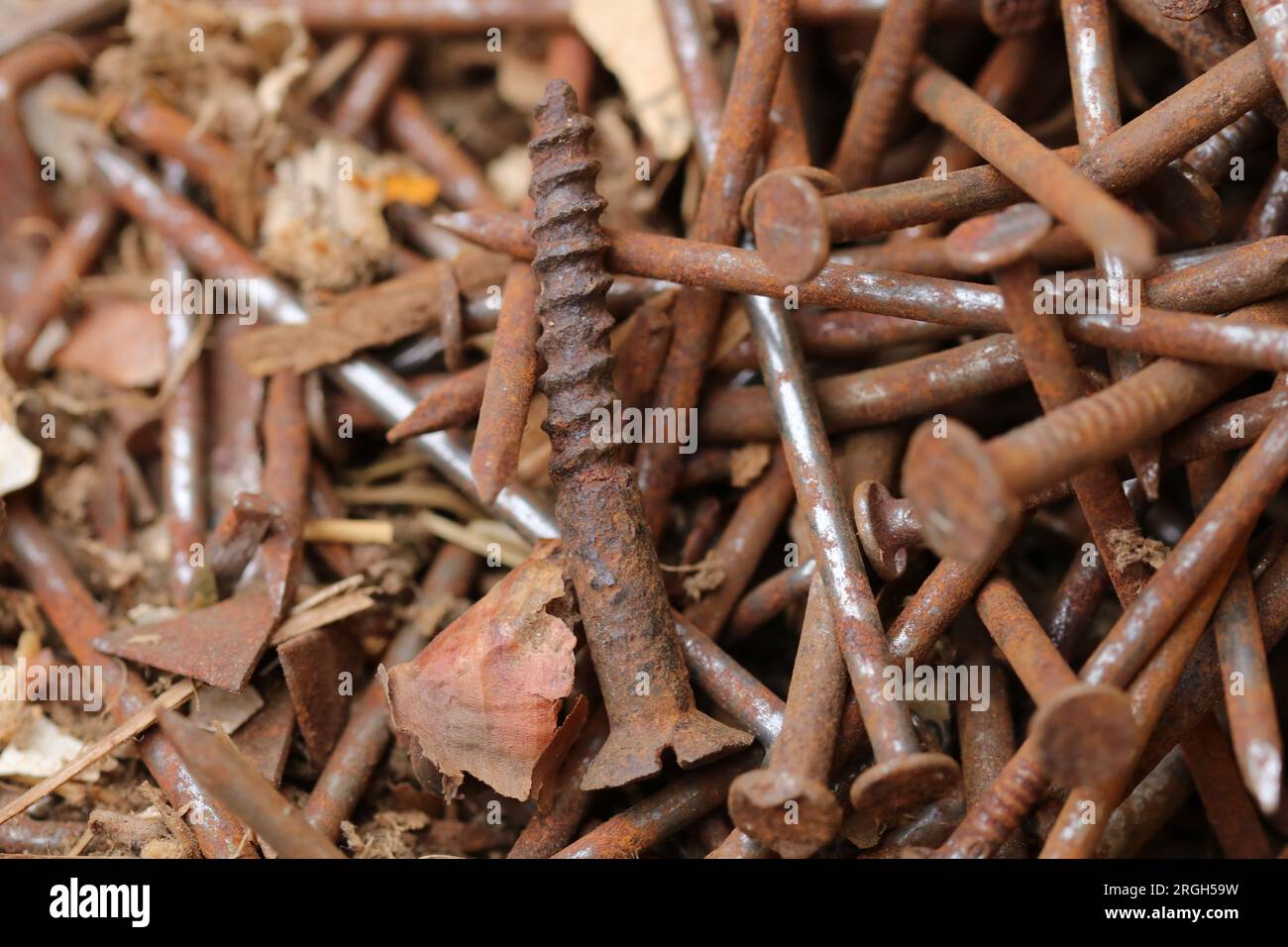 Metal nails in box hi-res stock photography and images - Alamy