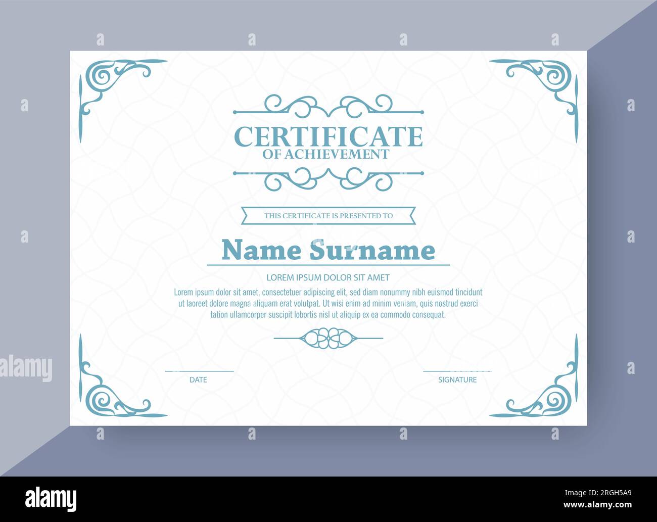 Stylish certificate Stock Vector Images - Alamy