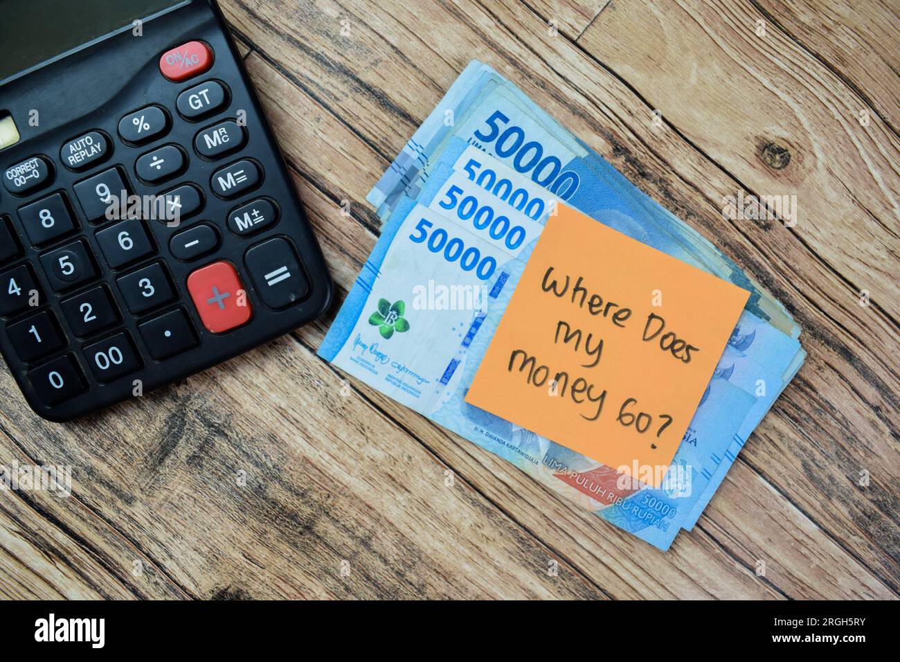 Concept of Where Does My Money Go? write on sticky notes with ...