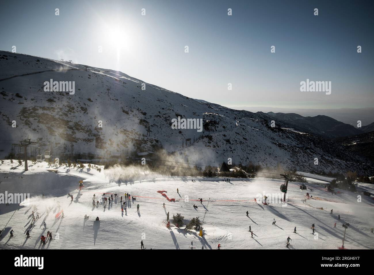 Ski field in Spain Stock Photo - Alamy
