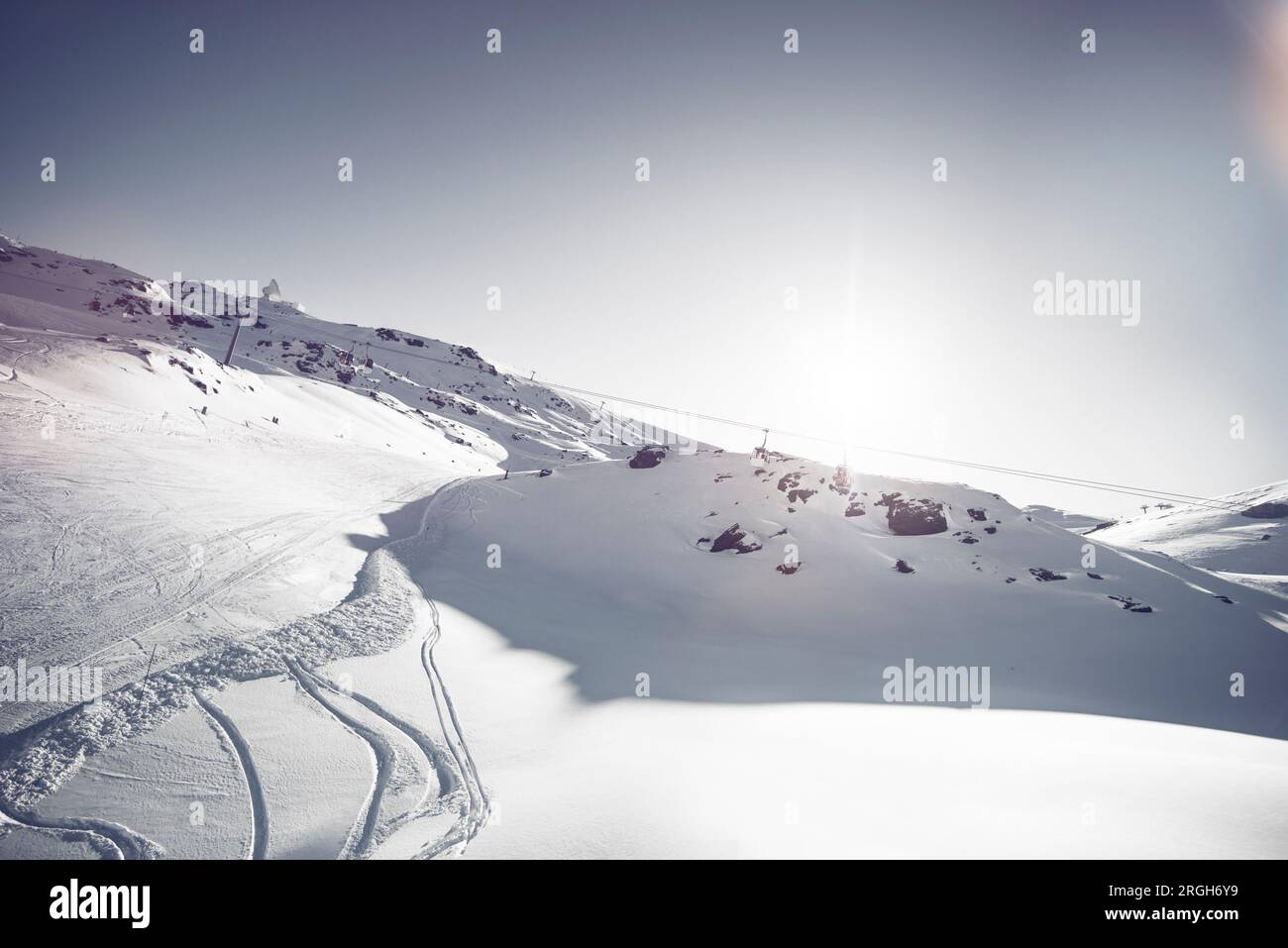Ski field in Spain Stock Photo - Alamy