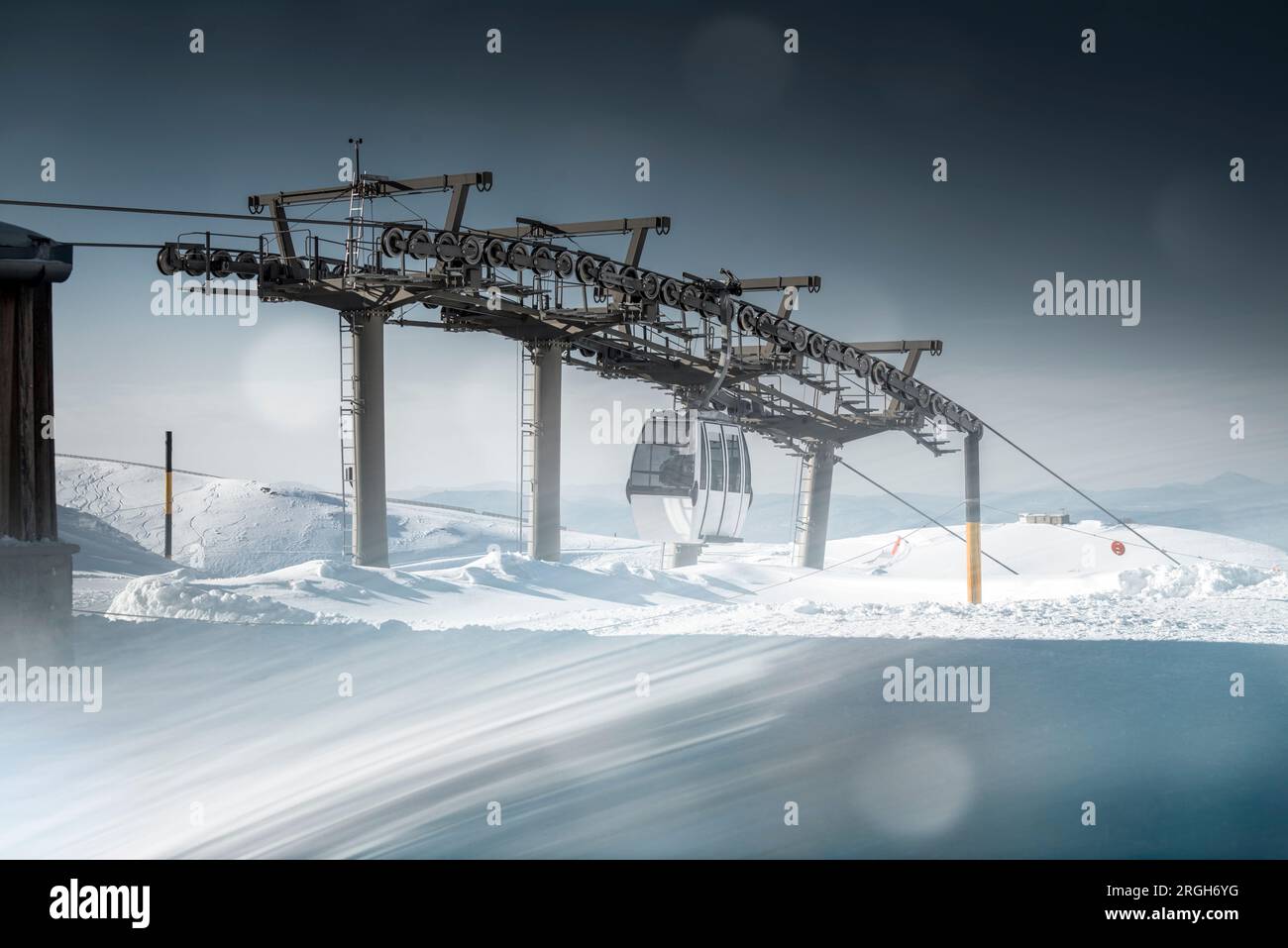Ski lift at resort in Spain Stock Photo - Alamy