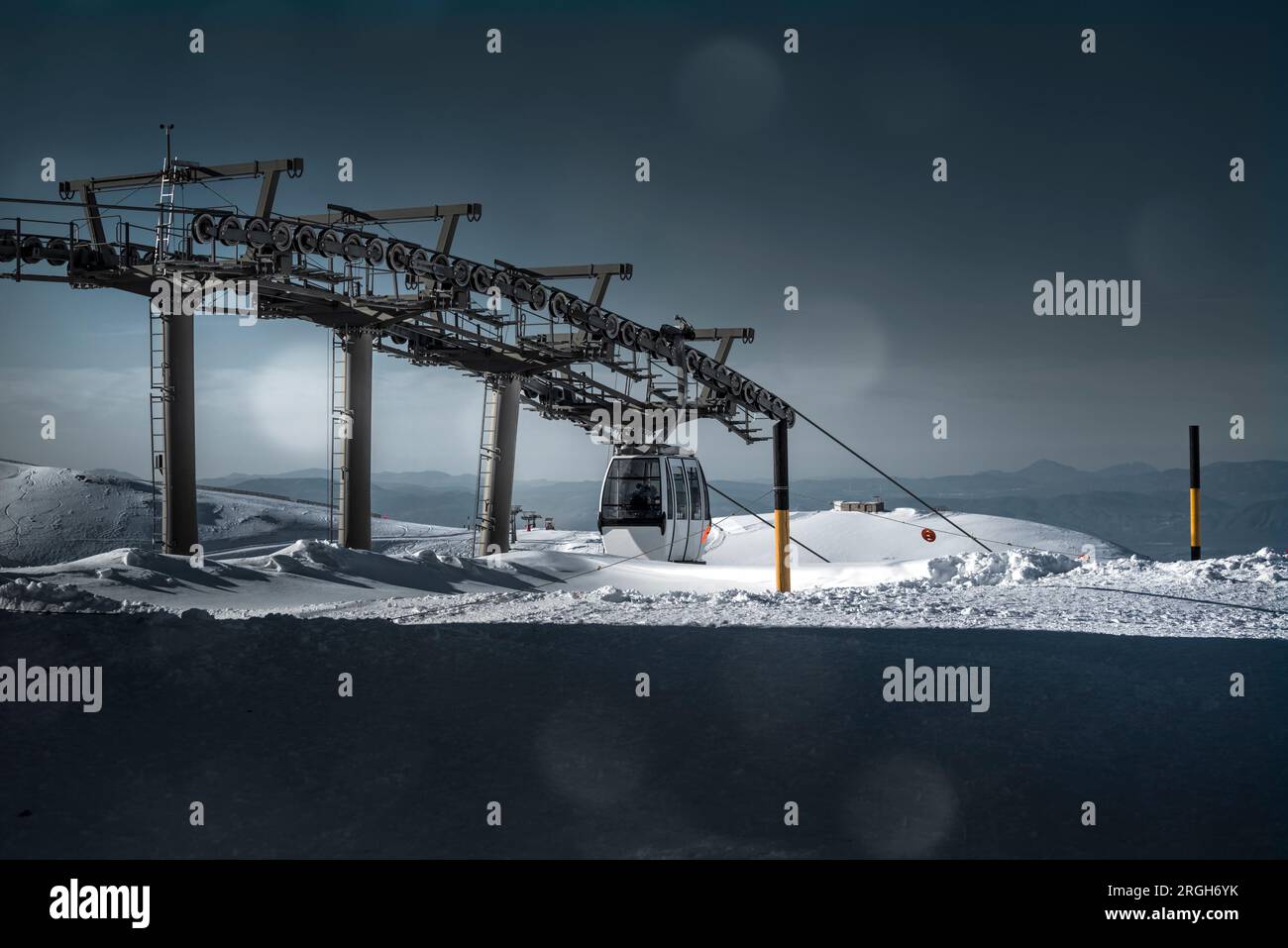 Ski lift at resort in Spain Stock Photo - Alamy