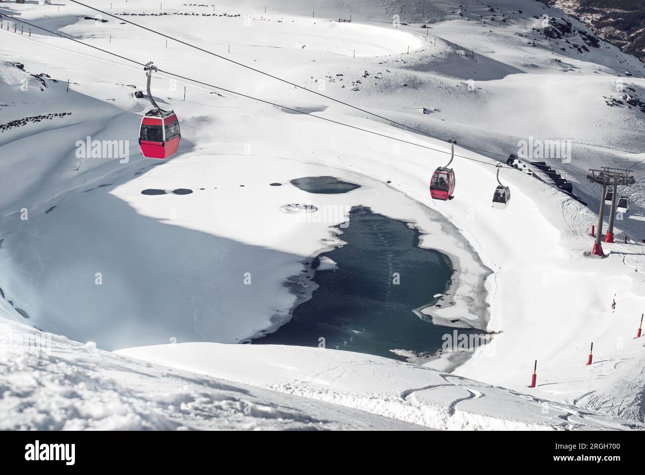 Ski lift at resort in Spain Stock Photo - Alamy