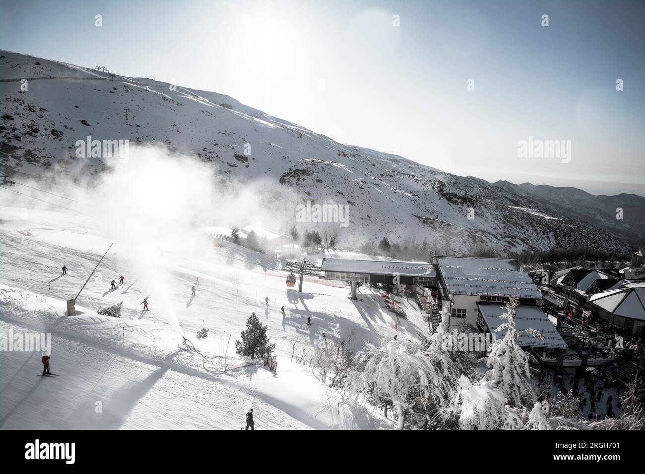 Ski field in Spain Stock Photo - Alamy
