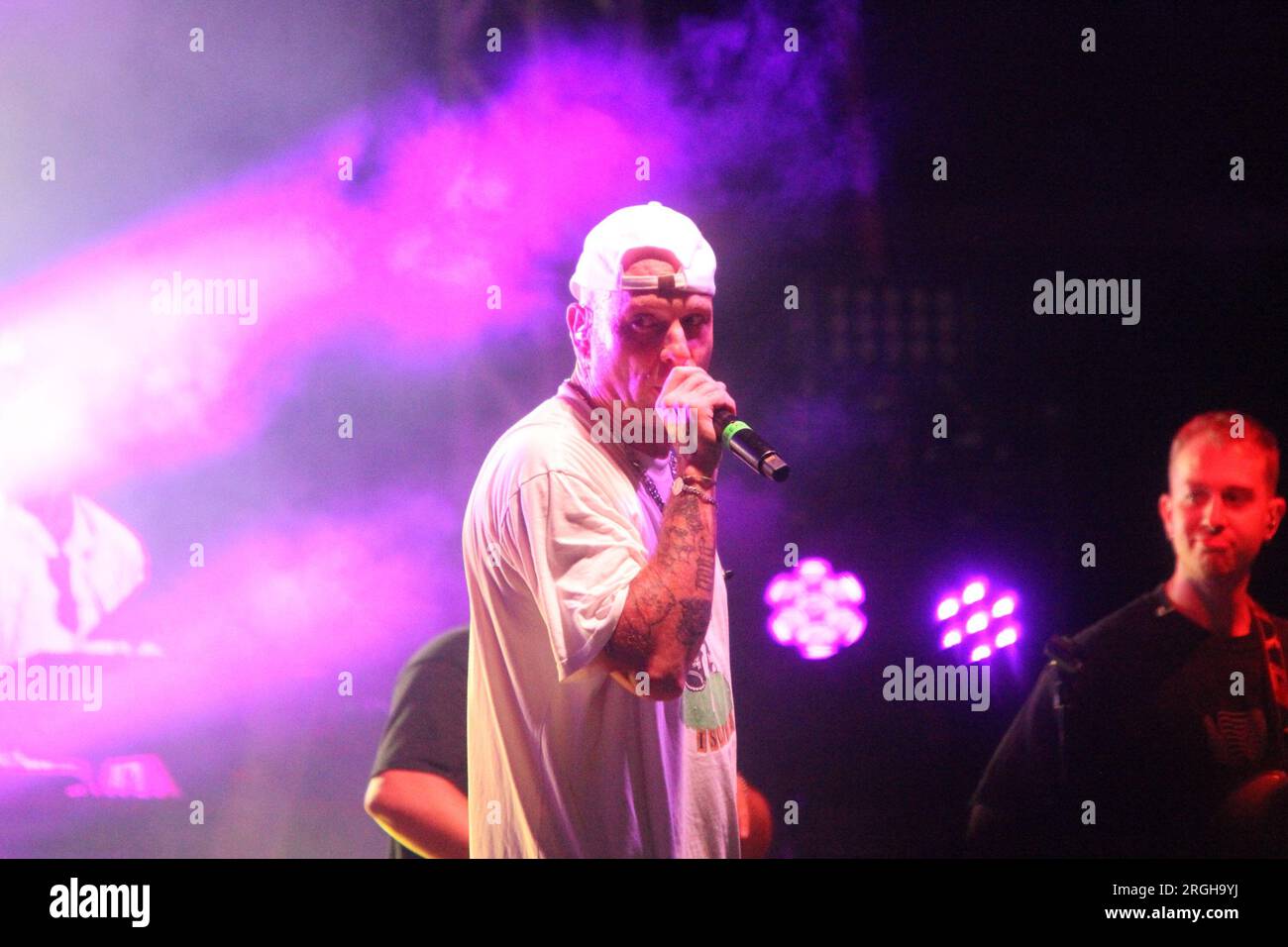 August 8, 2023, Bacoli, Campania/Napoli, Italy: Singer and rapper ...