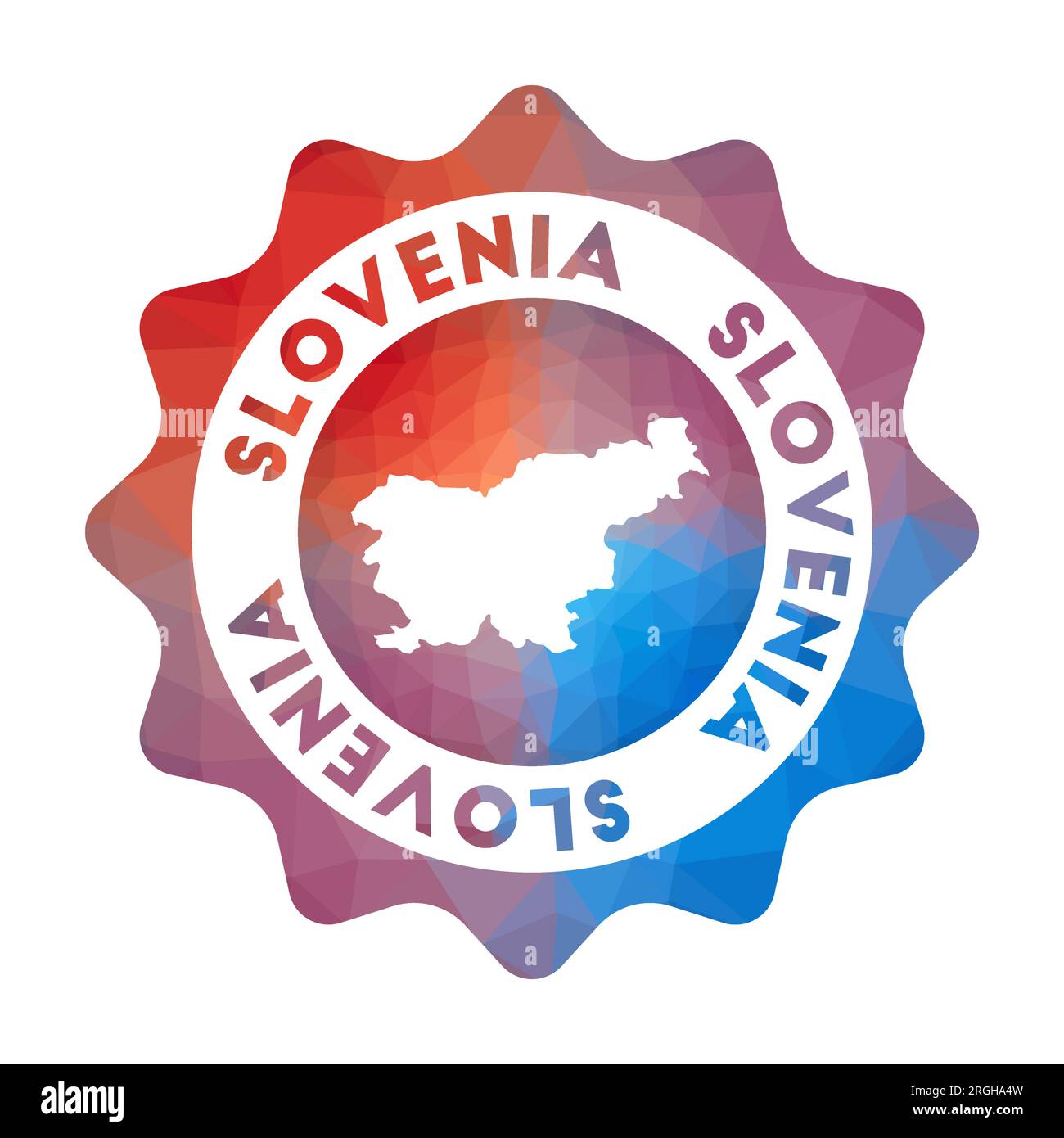 Slovenia low poly logo. Colorful gradient travel logo of the country in ...
