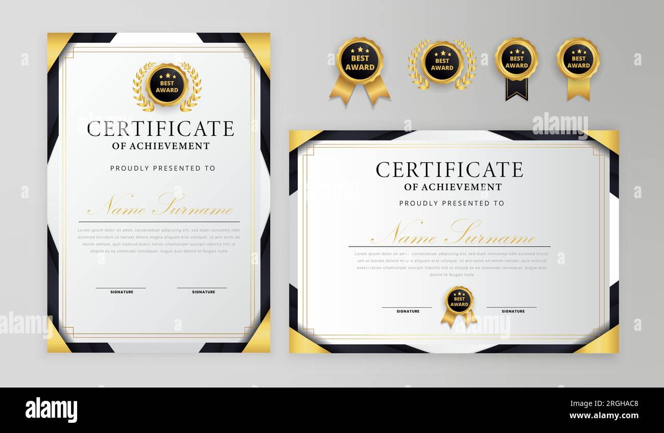 Black Certificate Border Templates