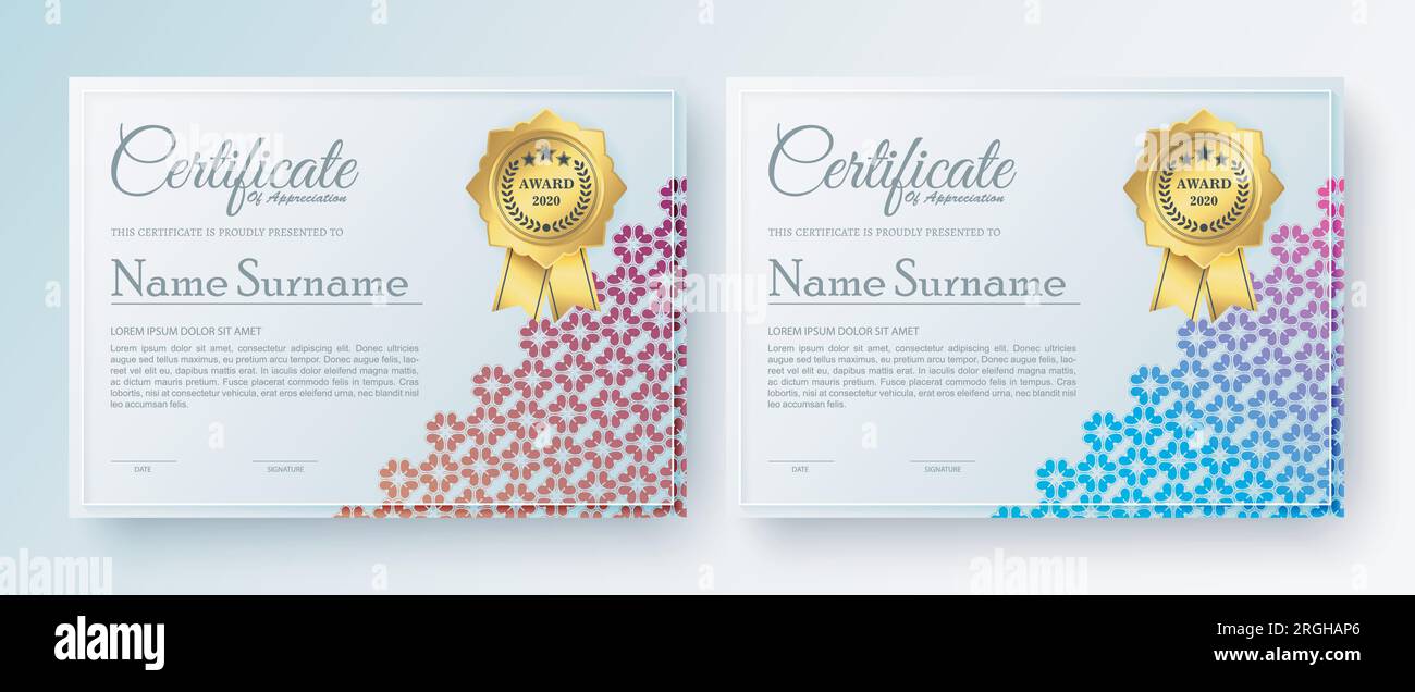 Vector official certificate template hi-res stock photography and ...