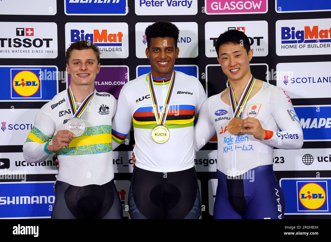 Colombia’s Kevin Quintero (gold), Australia’s Matthew Richardson ...