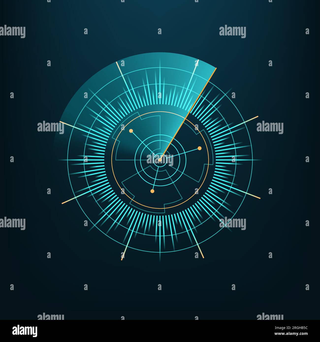 Round circle futuristic chart, HUD interface, space game ui vector ...