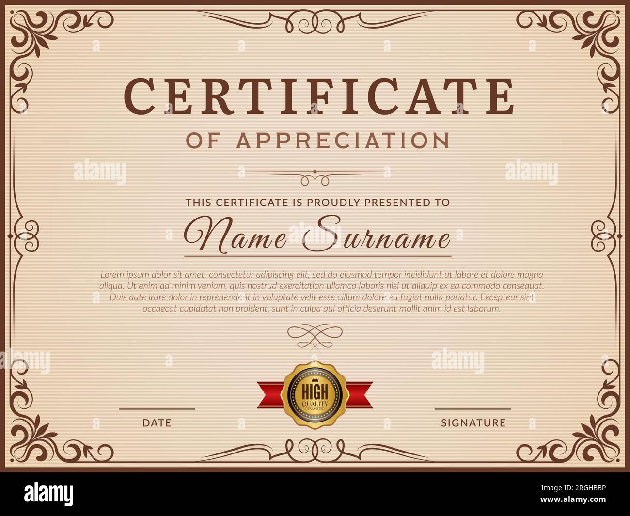 Quality Certificate Template