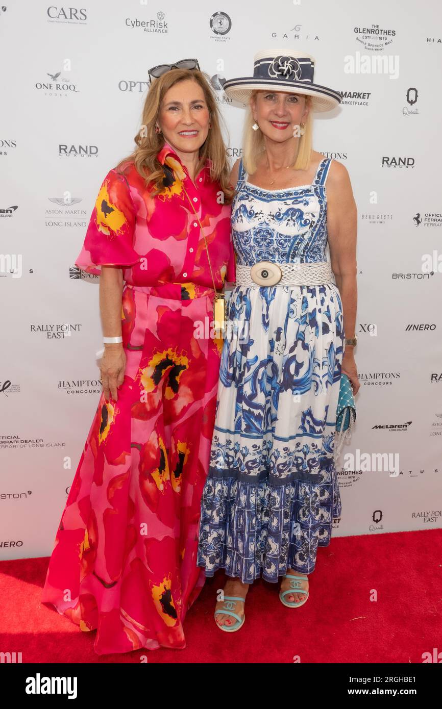 Maria Fishel and Ruth Miller attends the Hamptons Concours 2023 ...