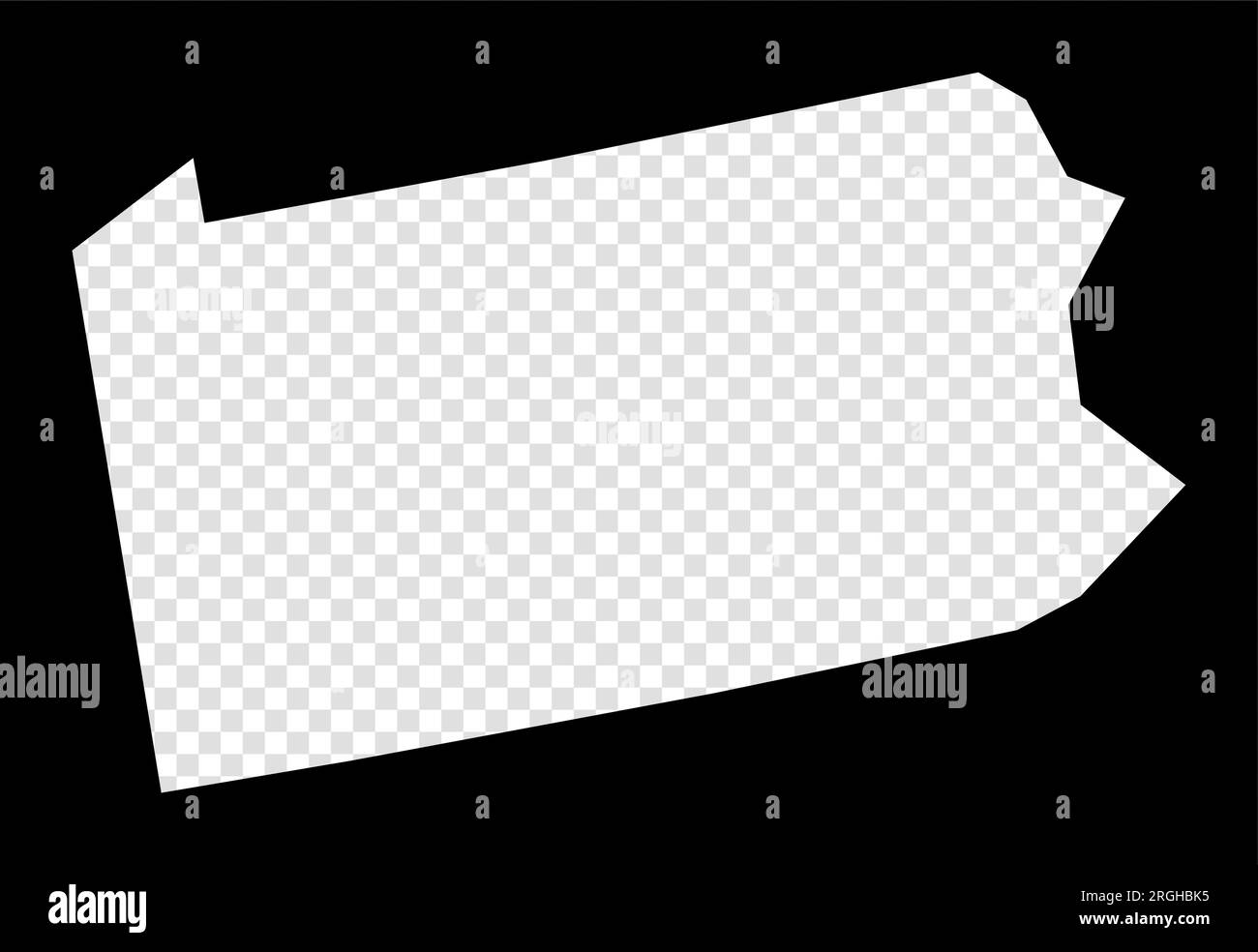 Stencil map of Pennsylvania. Simple and minimal transparent map of ...
