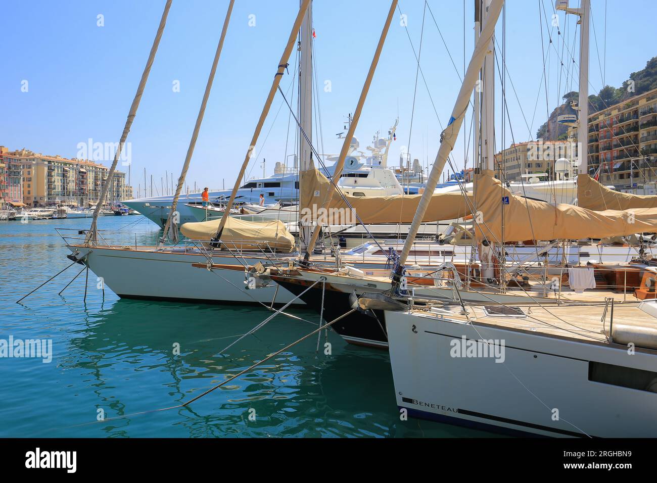 Ship yachts in nice marina hi-res stock photography and images - Alamy