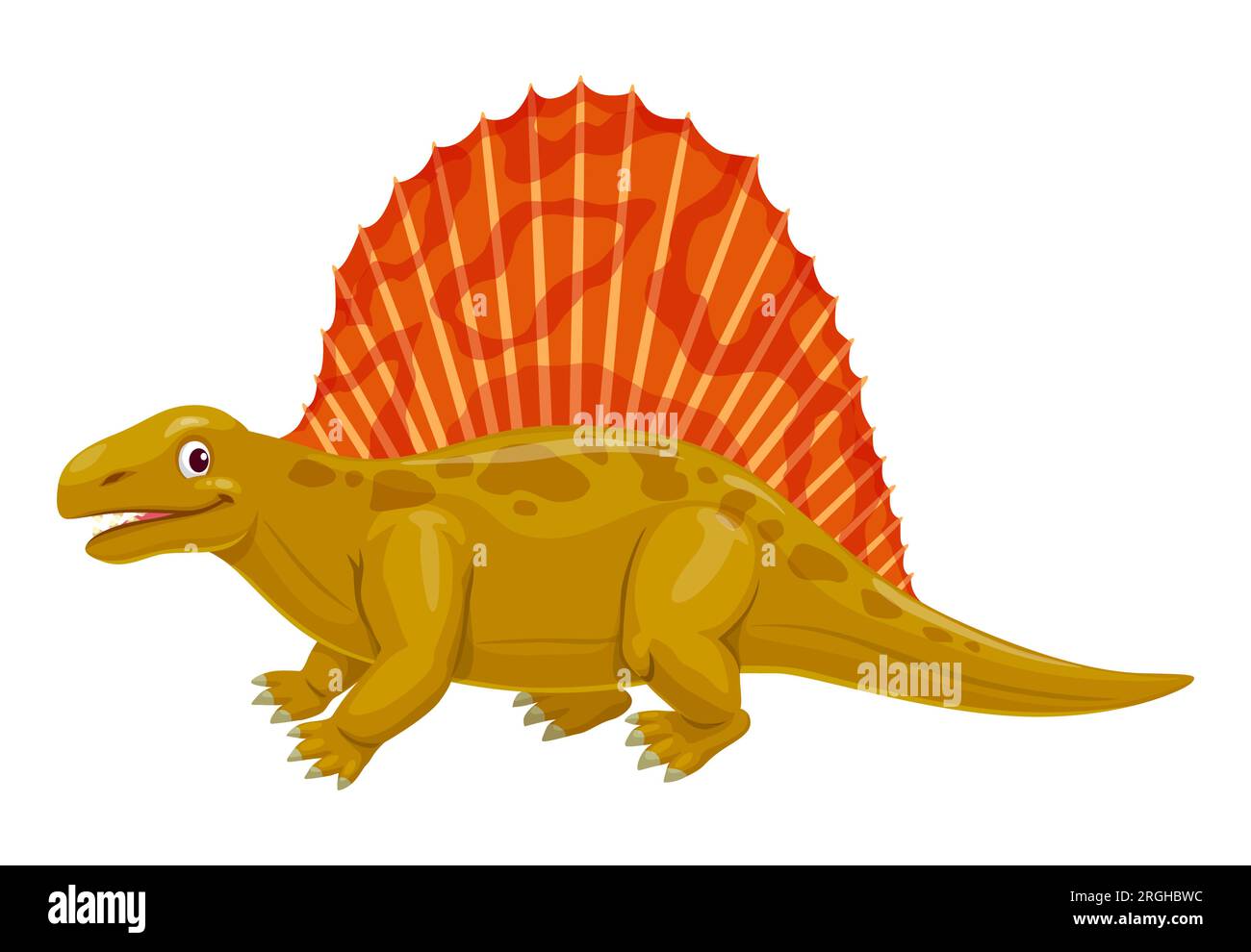 Dimetrodon dinosaur cheerful cartoon character. Prehistoric dinosaur ... Dimetrodon dinosaur cheerful cartoon character. Prehistoric dinosaur ...