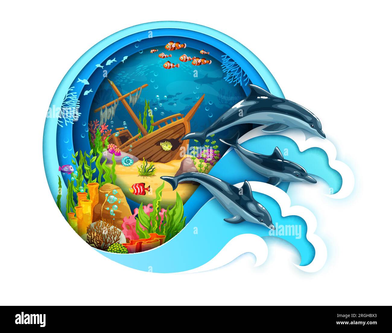 Round coral on sunken ship hi-res stock photography and images - Alamy