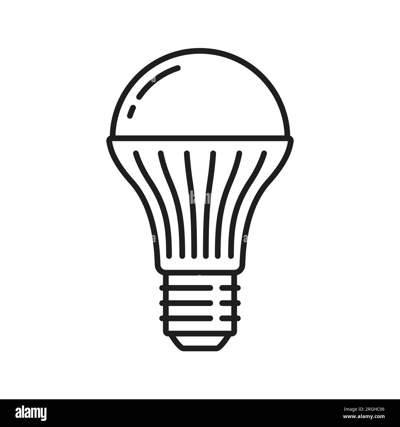 Light bulb and LED lamp line icon or pictogram. Illumination technology ...